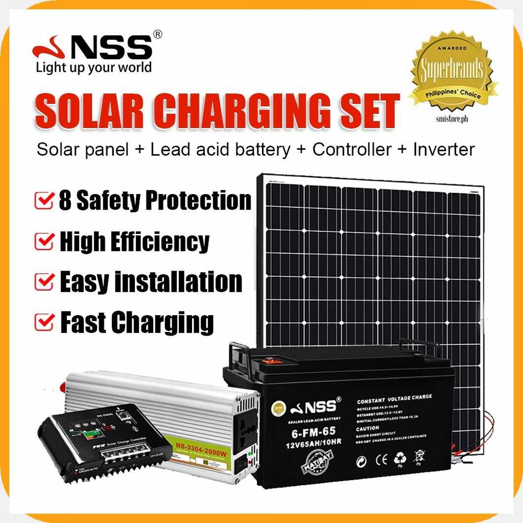 NSS solar power set dc 12v to ac 220v Solar Charging System inverter ...
