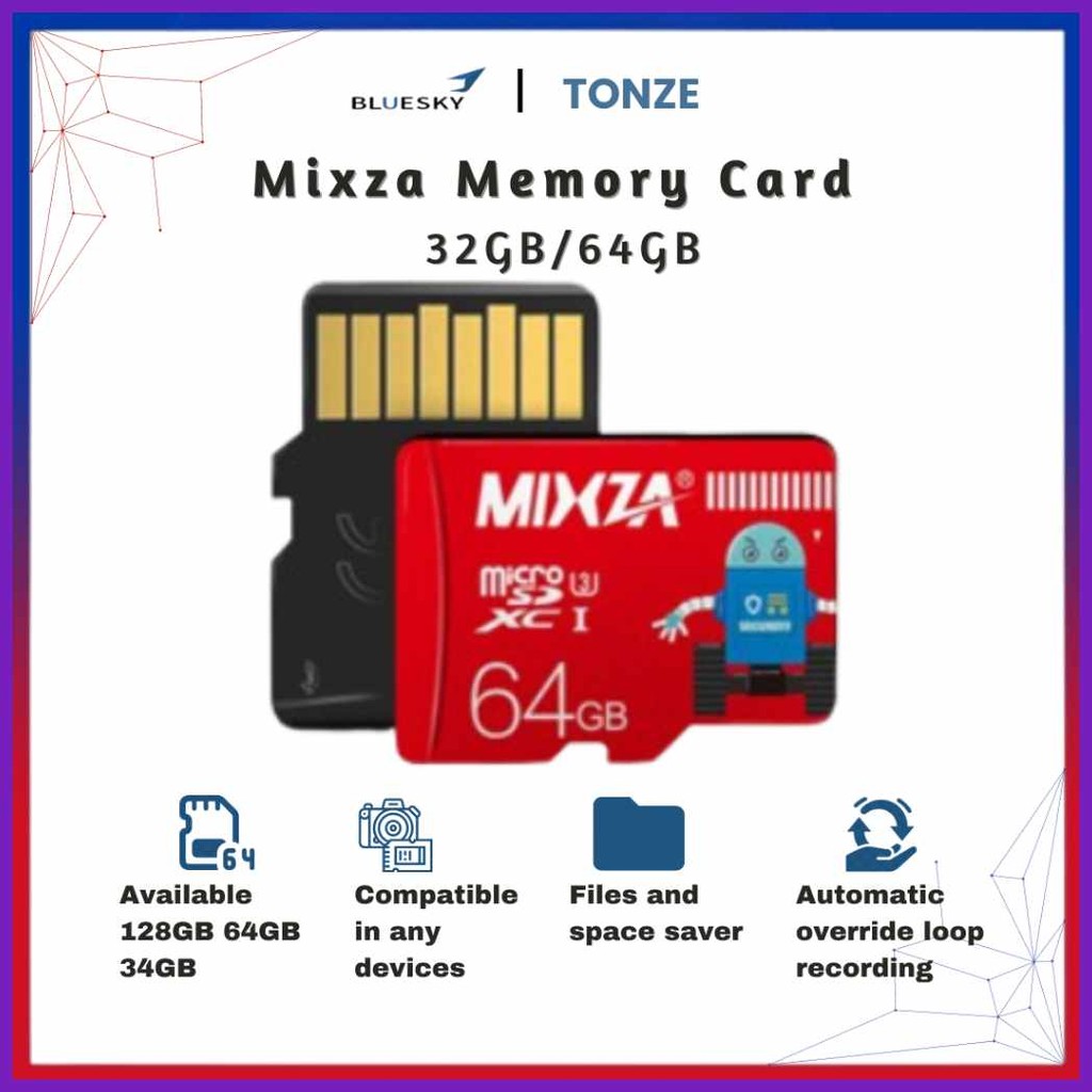 Mixza Memory Card C10 SD Card 32GB 64GB 128GB High Speed Memory Card ...
