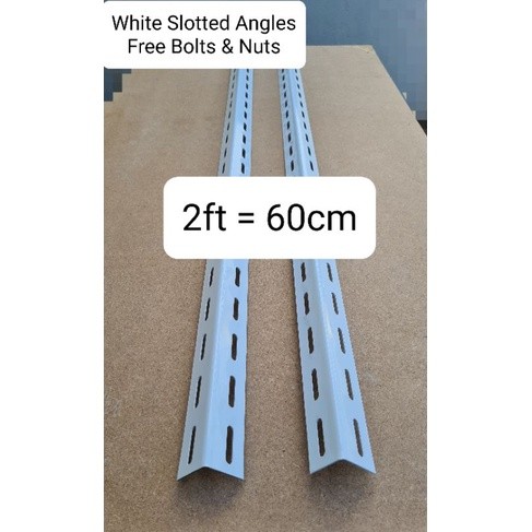 White Slotted Angle Bars - 2 ft / 60cm | Shopee Philippines