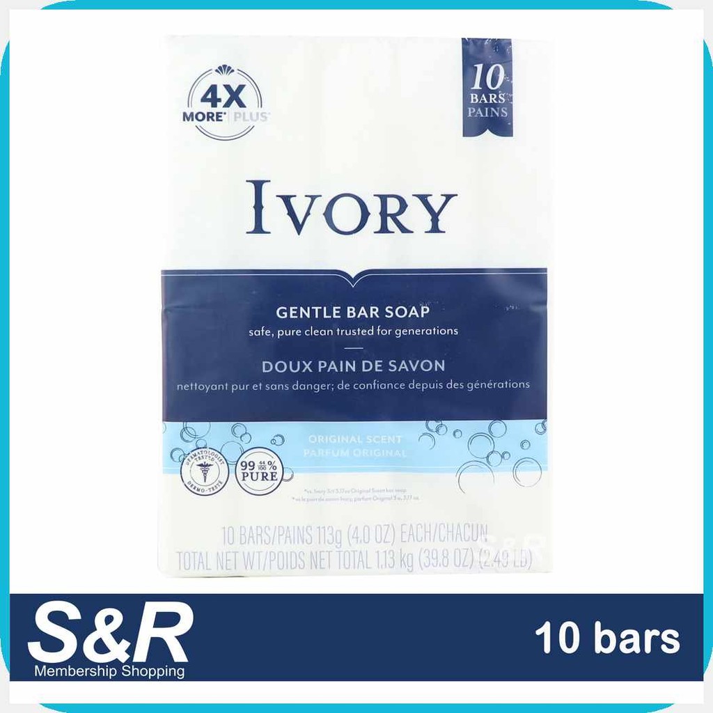 Ivory Original Gentle Bar Soap (113g x 10pcs) | Shopee Philippines