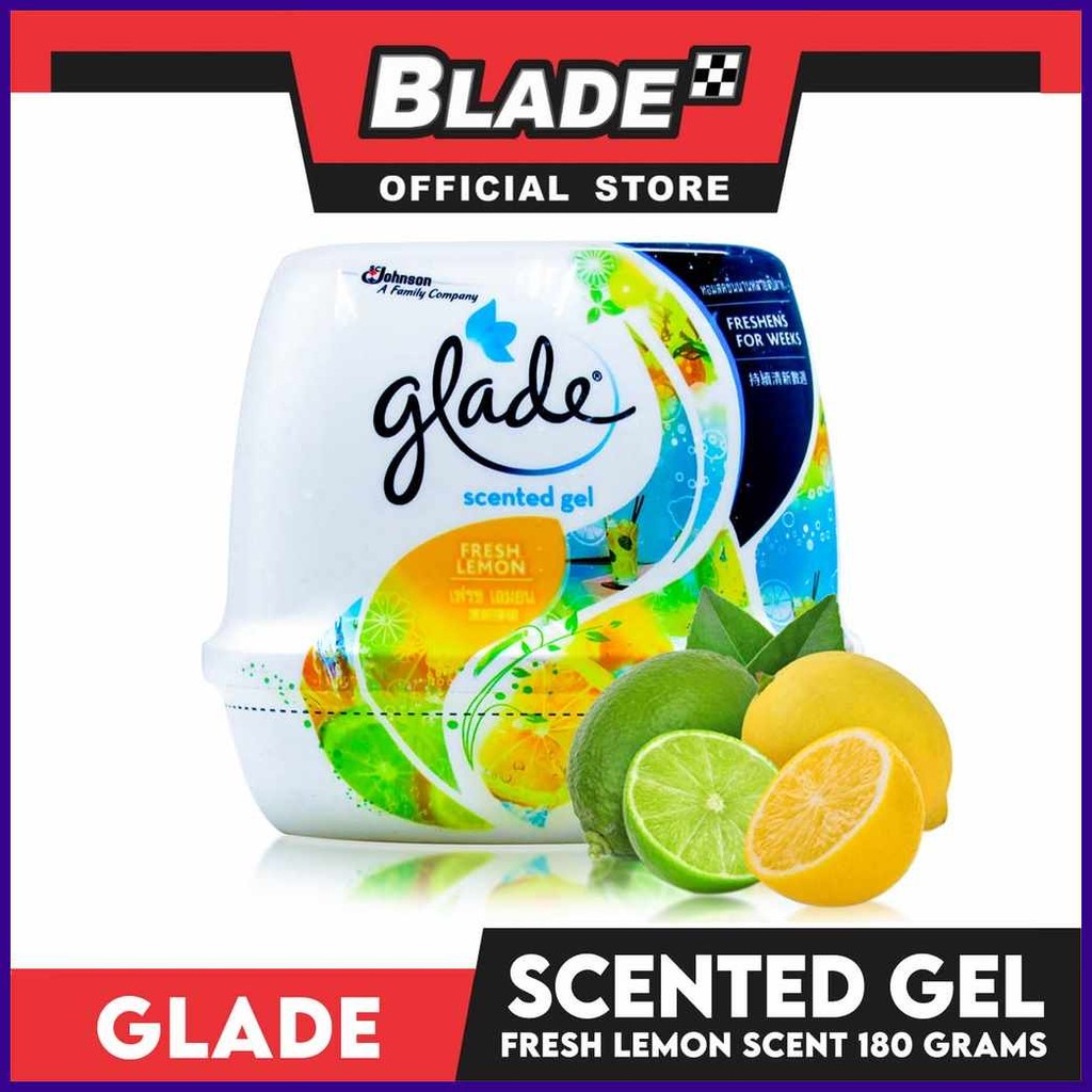 Glade[BL,Scented.r`Gel[Gu,Air!iK,Freshener!fS,180g!rQ,(Fresh!Rs,Lemon ...