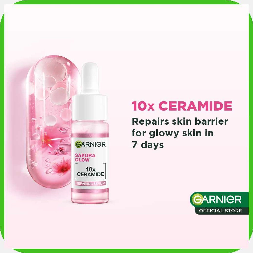 Garnier`bn[10x.h_Ceramide@t+Hyaluronic uh+xY+dR+oY+DP+Acid Sakura Glow ...