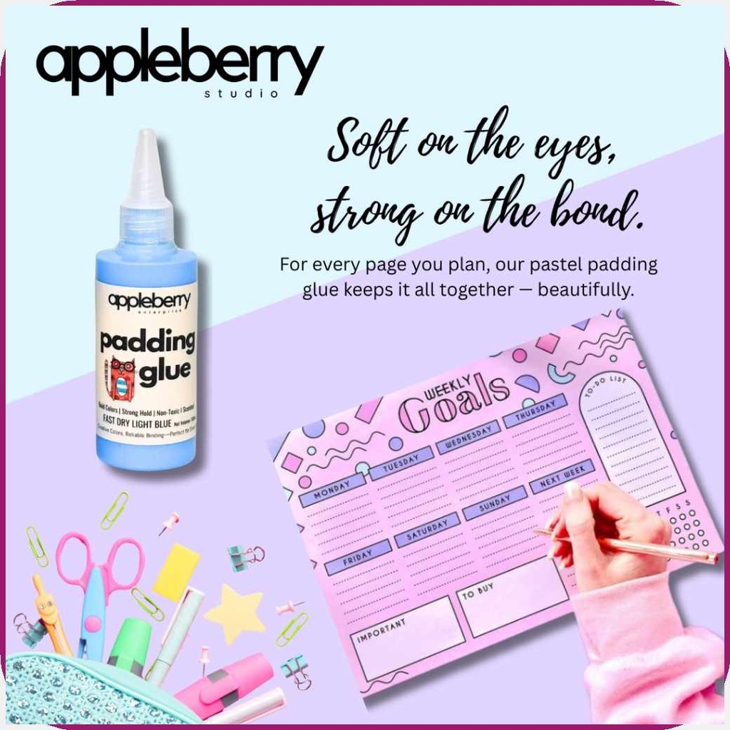 LIGHT BLUE Padding Glue ( for DIY Notepad ) SCENTED / NON TOXIC ...