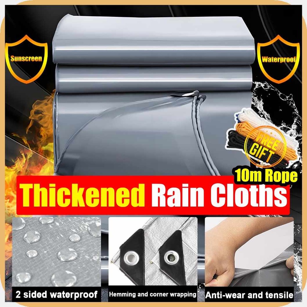 Trapal Waterproof Makapal Heavy Duty Lona Tarpaulin Garden Tent ...