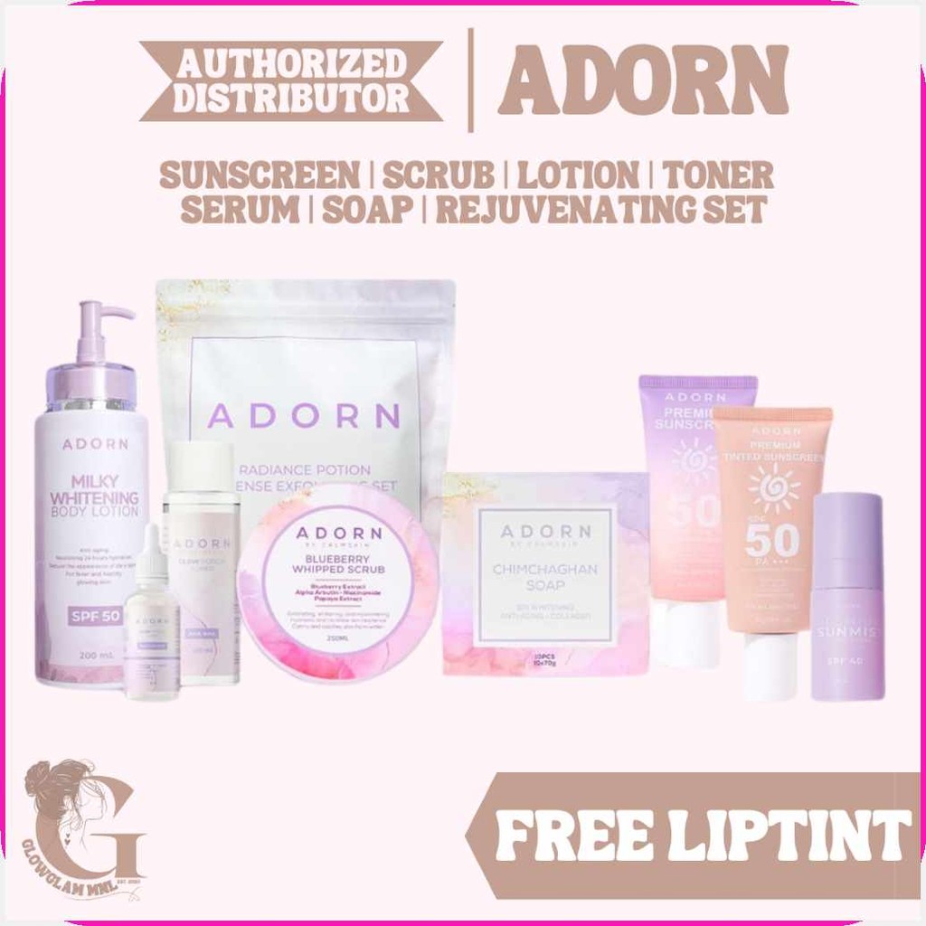 ADORN^Su(Sunscreen@FW+|+y?Lotion*D?|*J?Radiance*F?Potion*D?Exfoliating ...