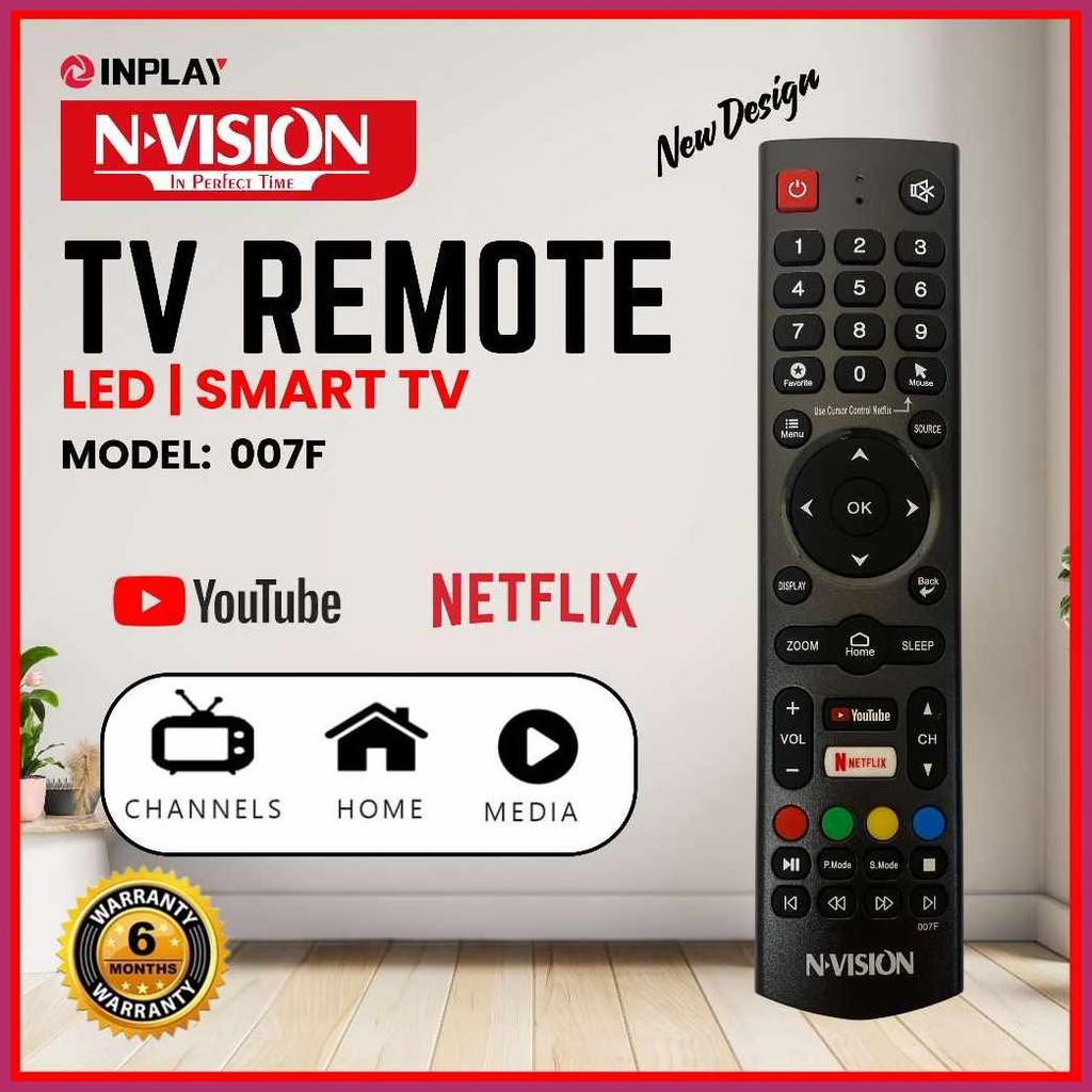 Nvision Smart TV Remote Control 007F For Smart TV | Shopee Philippines