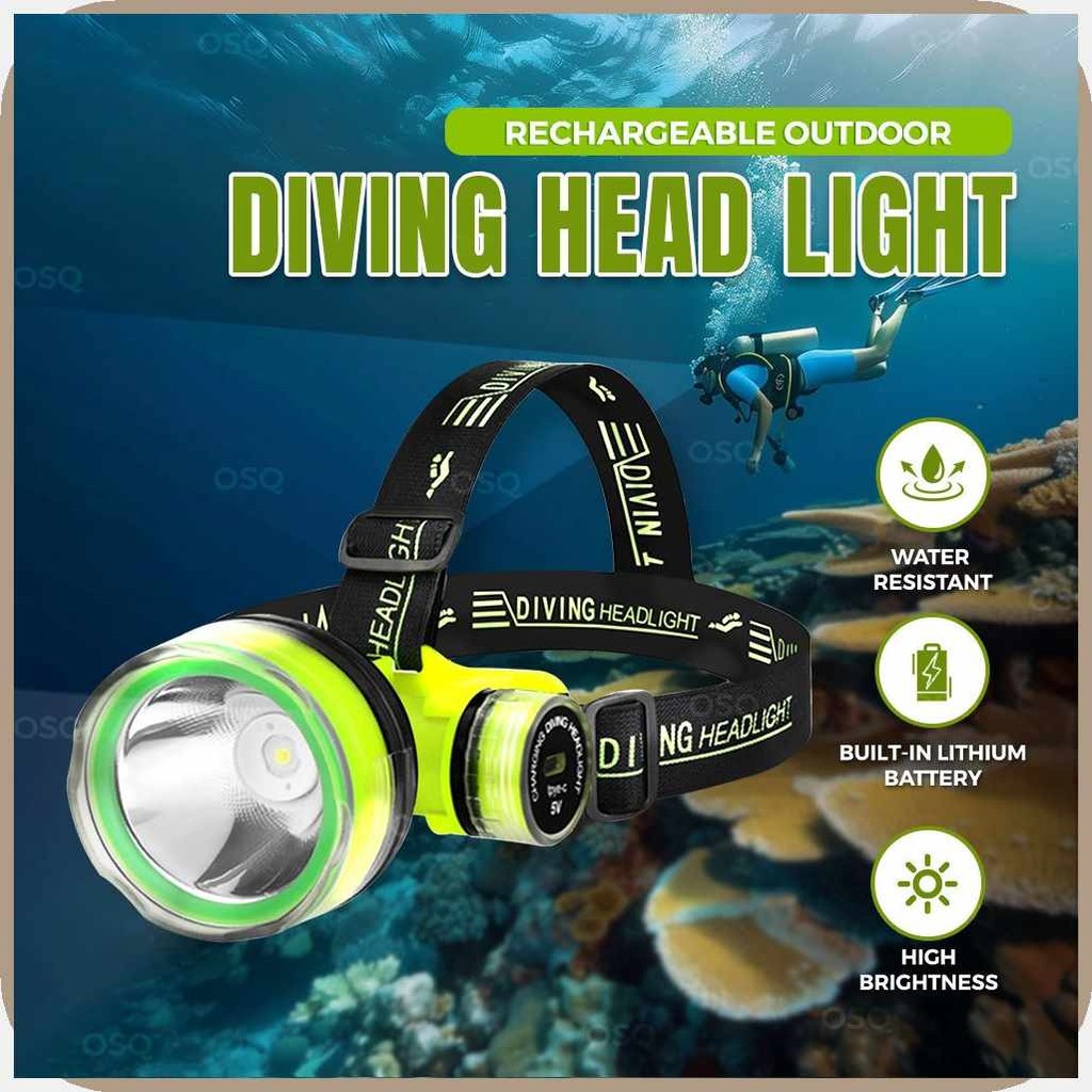 OSQ HDD 150/200/250 Watts Rechargeable Water Resistance Diving LED ...