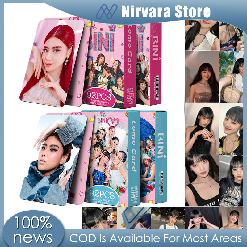 92Pcs/Box BINI Photocard BINI LOMO Card Stickers Aiah Colet Maloi Mikha ...