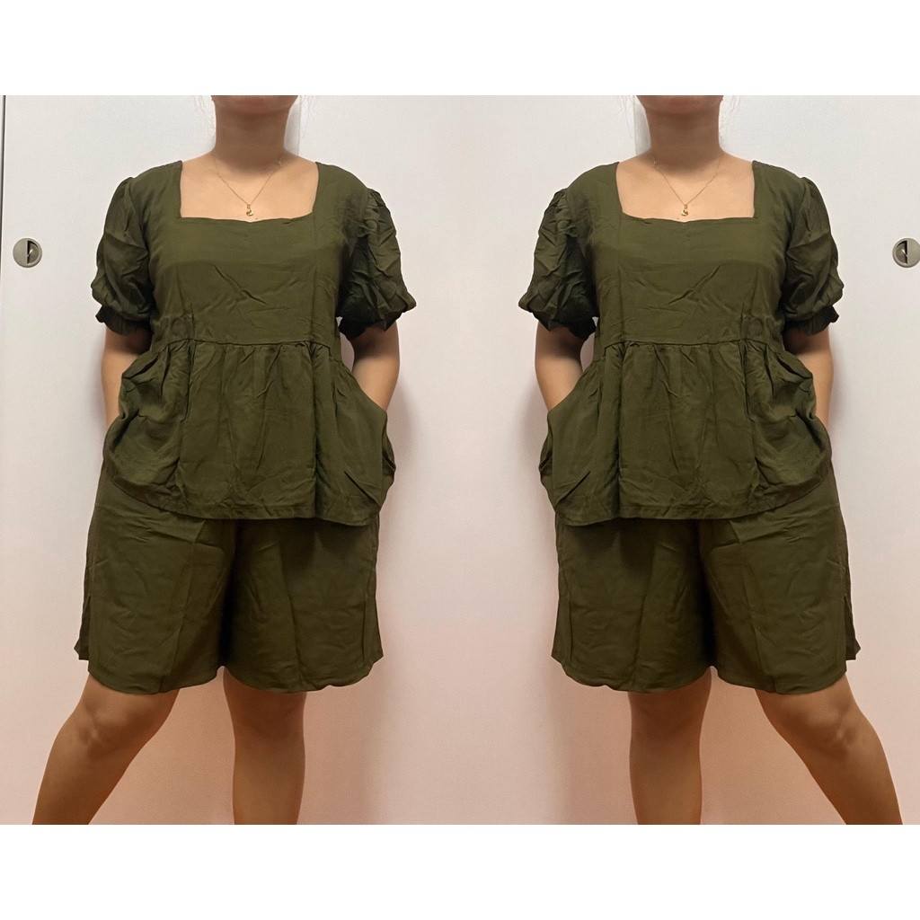 Puff'C{SleevePN=Blouse|kx)Terno}vZ)Short}sN)w/}DR)2}oe)side}Jq)pocket ...