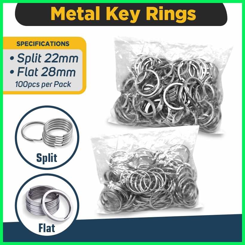 Split Key Rings // Flat Key Rings (100pcs per pack) | Shopee Philippines