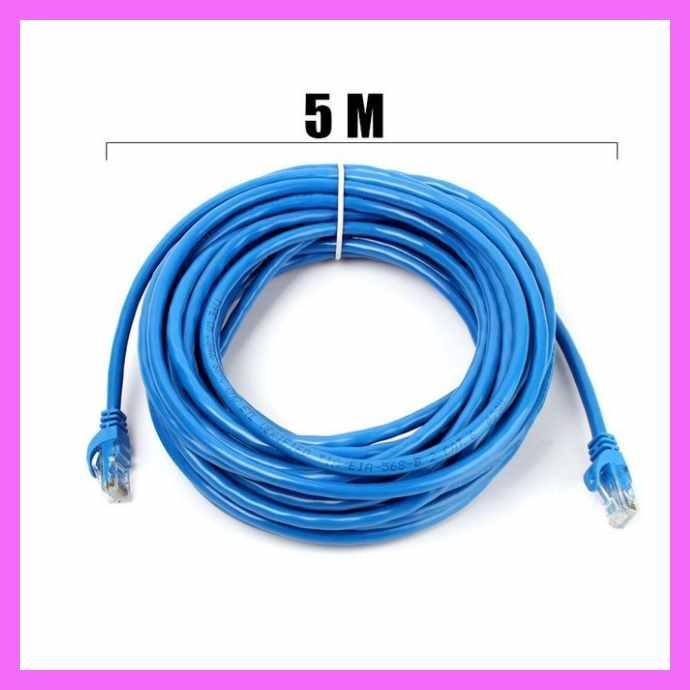 Allan Cat6 Ethernet 5m UTP Lan Cable Indoor Blue Cable | Shopee Philippines