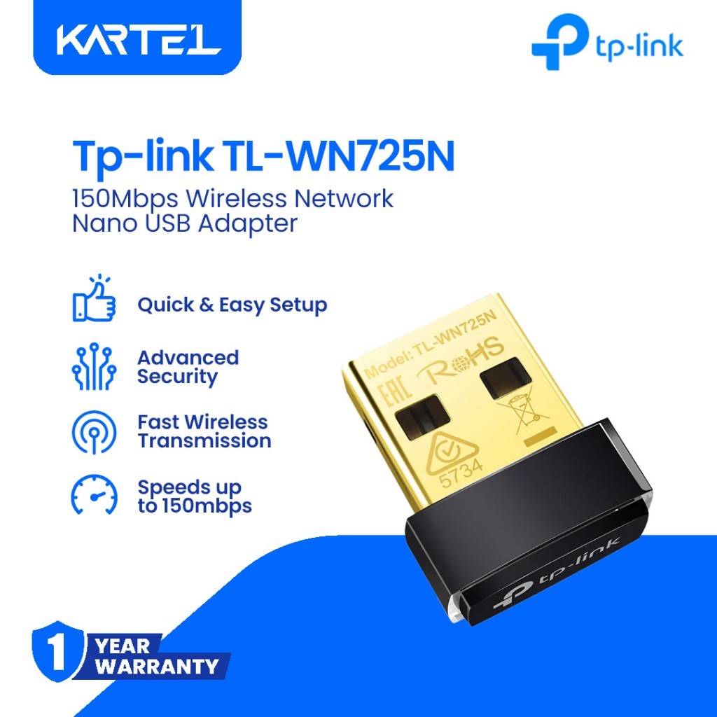 TP-Link TL-WN725N 150Mbps Wireless N Nano USB Adapter | WiFi Receiver ...