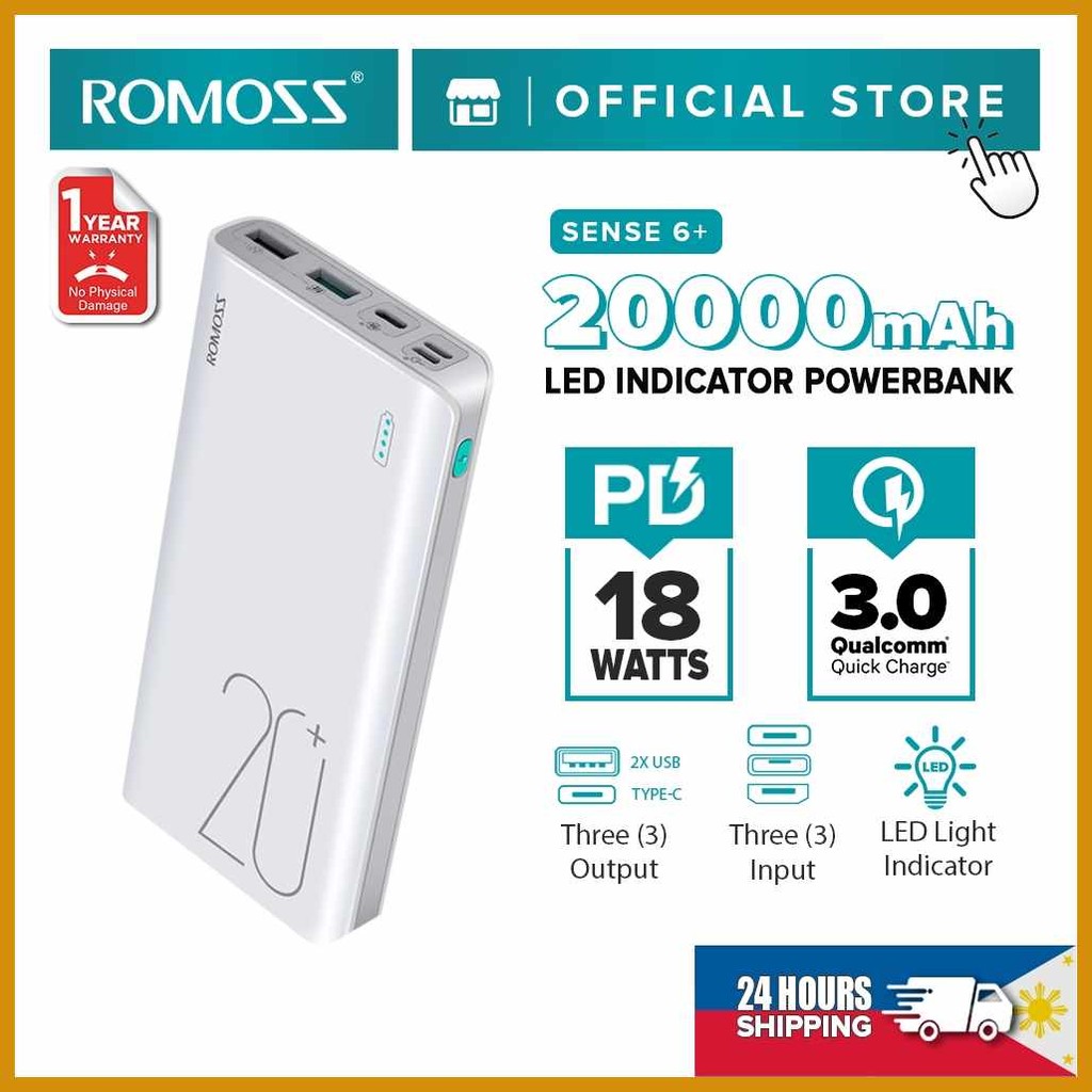 Romoss%z(Sense-eN6+]Wi#20000mAh]pr#18W]OM#Powerbank]Ma#Fast]kI#Charging ...