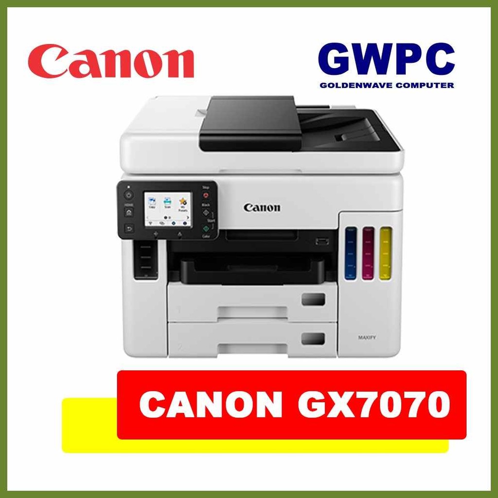 Canon MAXIFY GX7070 Ink Tank Wireless 4-in-1 Business Printer for High ...