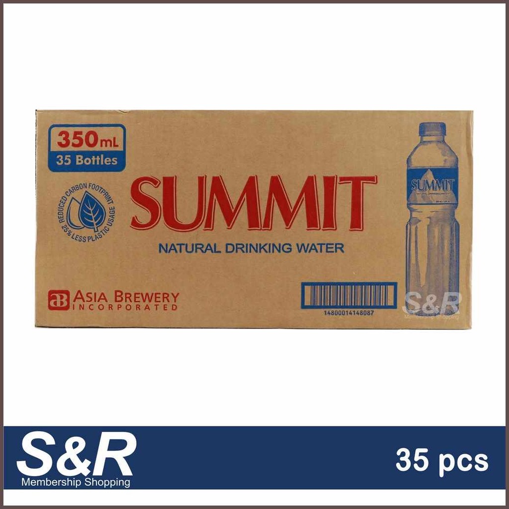 Summit Natural Drinking Water (350mL x 35pcs) | Shopee Philippines