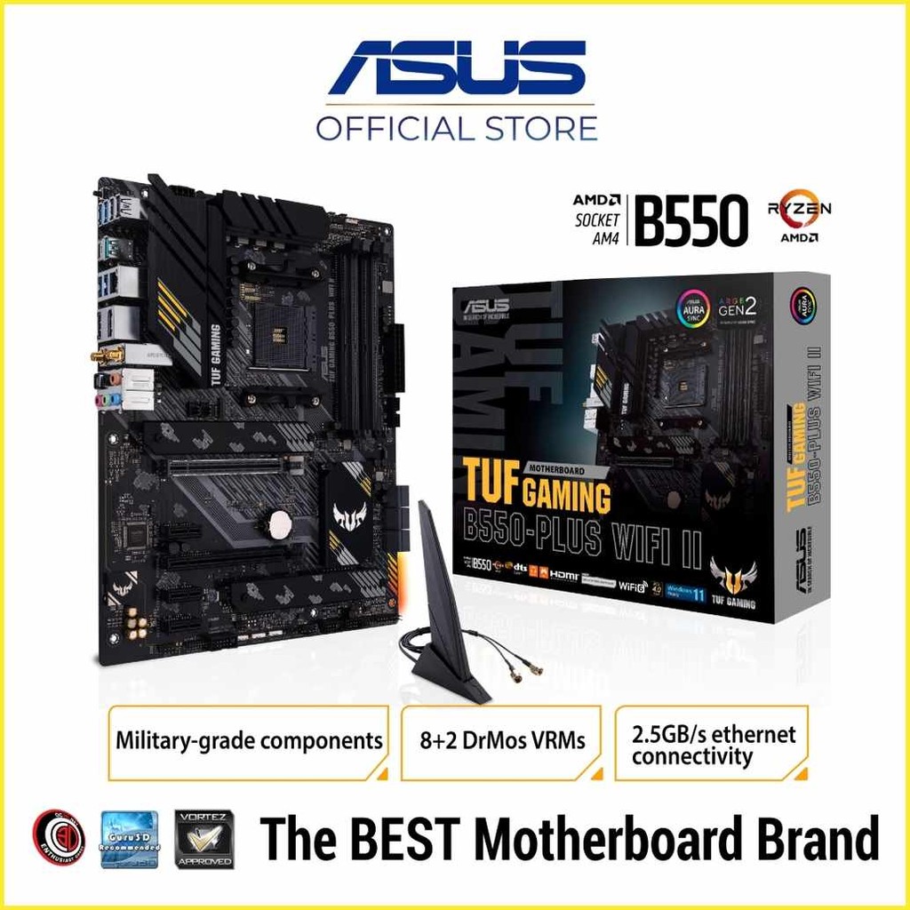 ASUS TUF B550M-PLUS GAMING WIFI II AM4/ 4XDDR4/ DUAL M.2/ WIFI6 ...