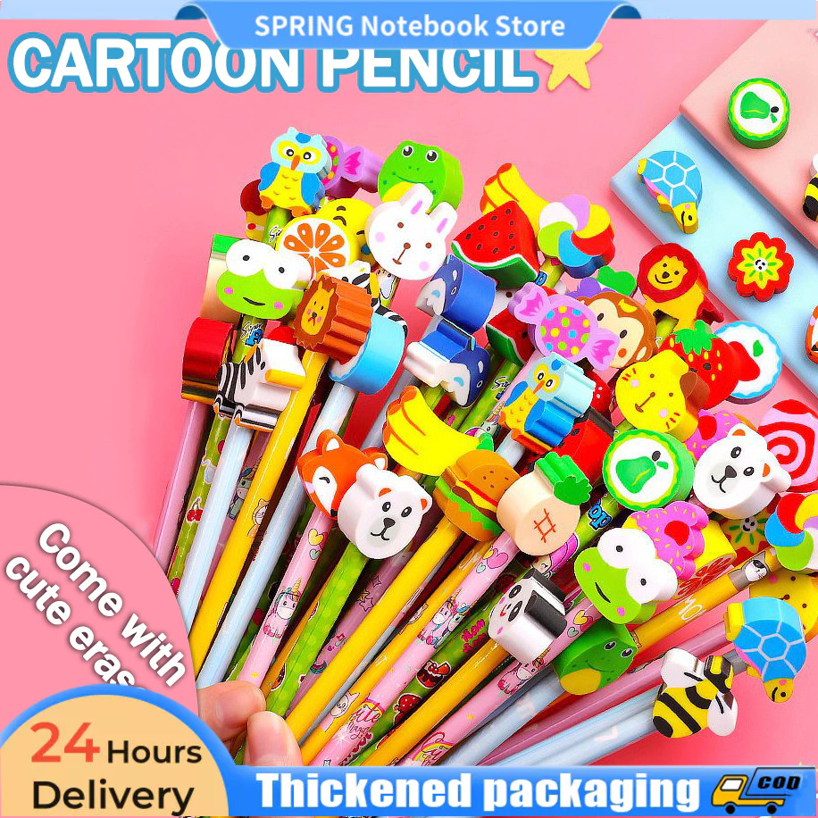 50pcs/20pcs/1pcs Cute Pencil With Cute Eraser Children School Supplies ...