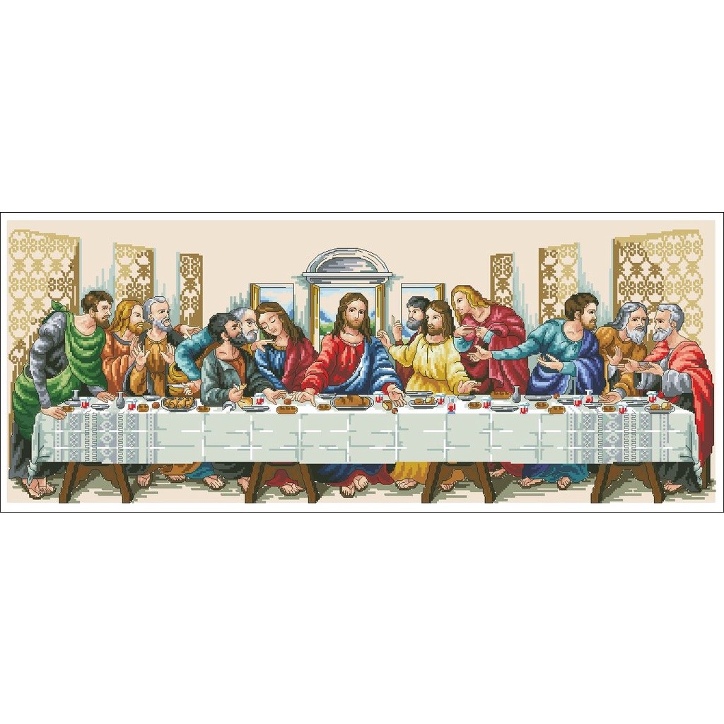 LAST SUPPER CROSS STITCH COMPLETE SET (MATERIALS INCLUDED) | Shopee ...