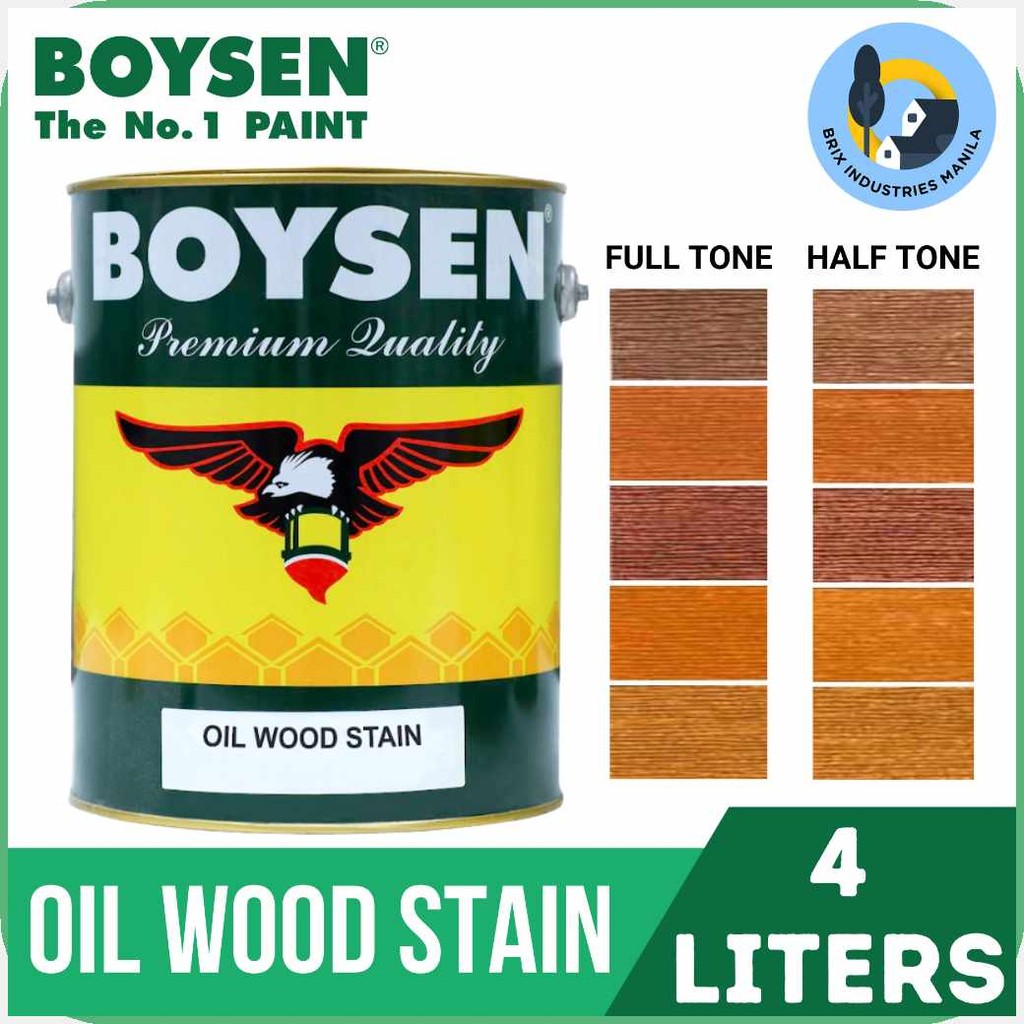 Boysen Oil Wood Stain 4 Liters (Gallon) For Interior Woodworks Wood ...
