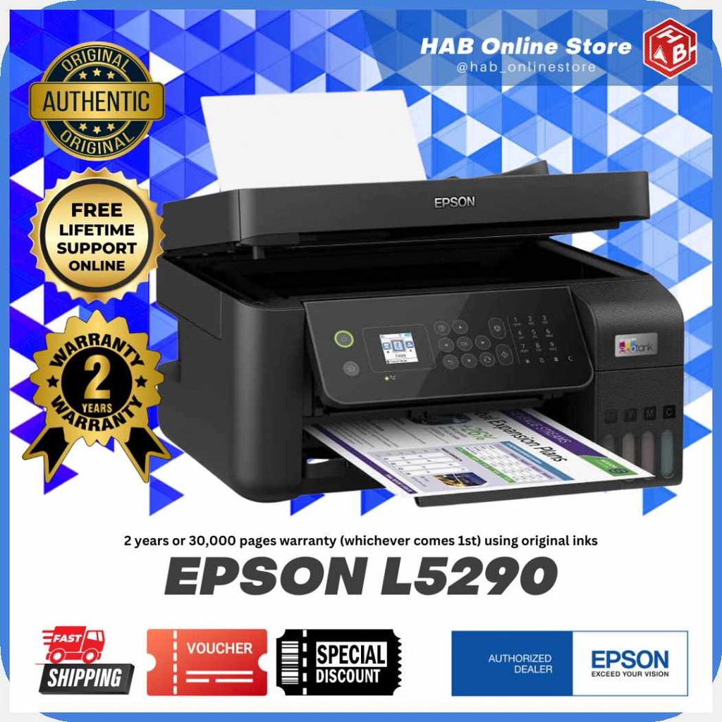 Epson EcoTank L5290 | L5590 Wi-Fi EcoTank Printer Scanner Copy Xerox ...