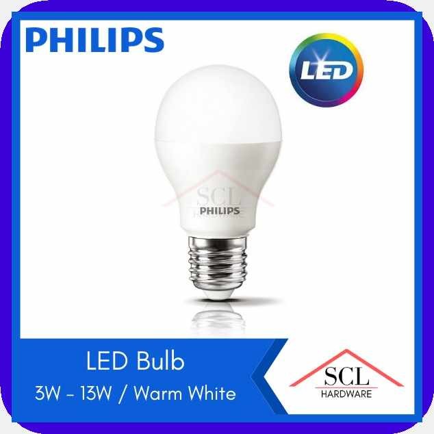 PHILIPS'PZ%LED,lD/Bulb)Nw}(3W>ST}->Fq}13W)>N}WARM>L}WHITE | Shopee ...