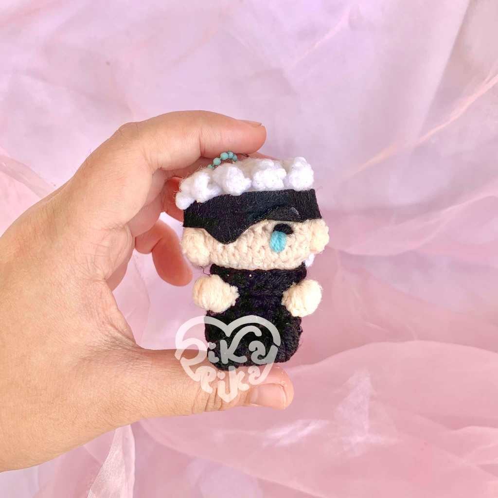 Satoru Gojo Crochet Chibi Keychain (Jujutsu Kaisen) | Shopee Philippines