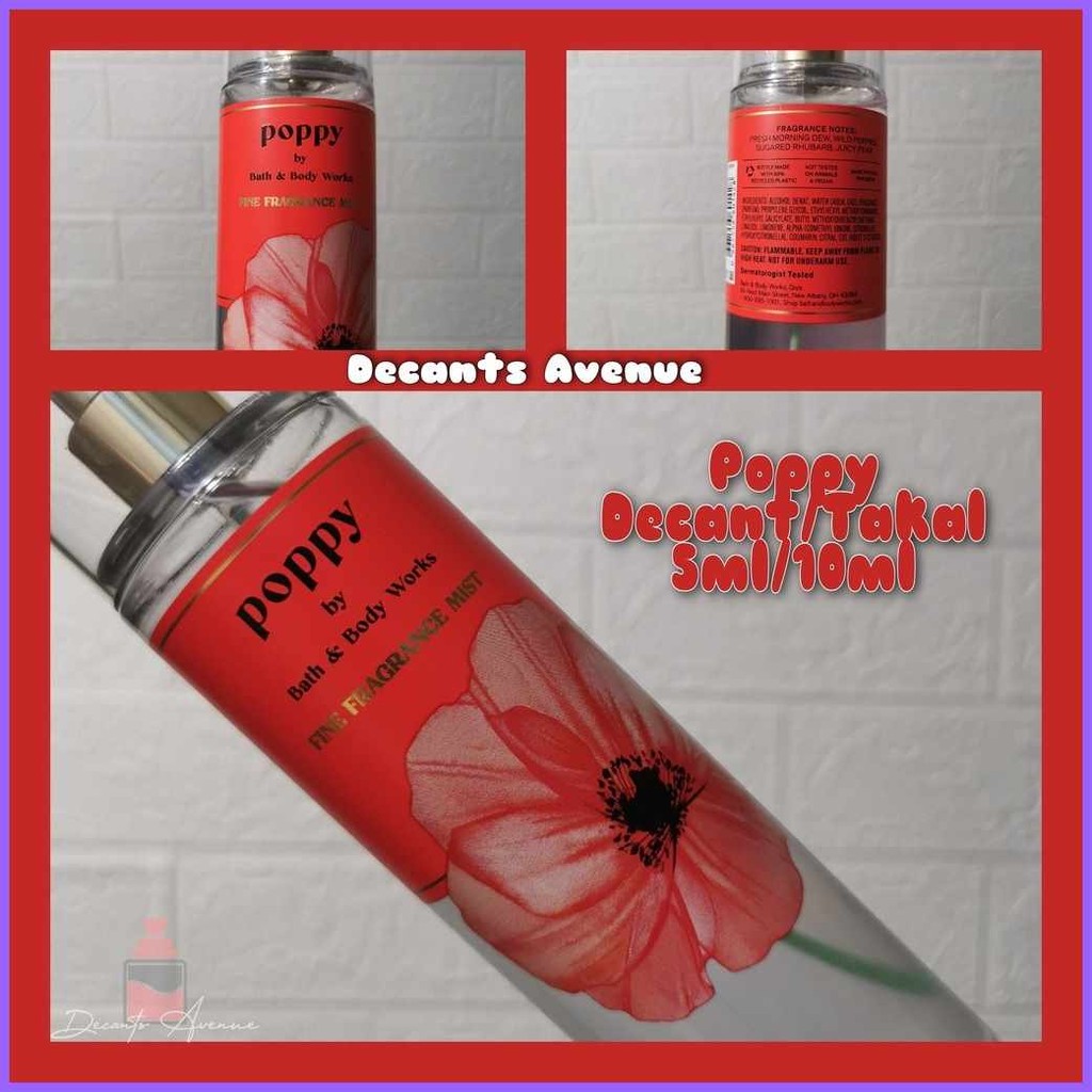 Poppy - Bath And Body Works 1mL 3mL 5mL 10mL | Shopee Philippines