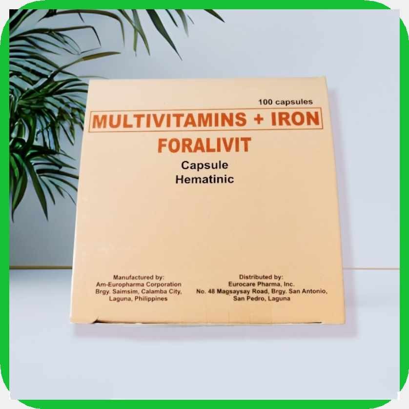 Foralivit)W}tf.Multivitamins>e}plus>C}Iron>Y}100>O}capsules | Shopee ...