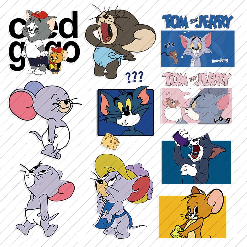 Tom & Jerry Waterproof Colorful Stickers - Cartoon Design | Shopee ...