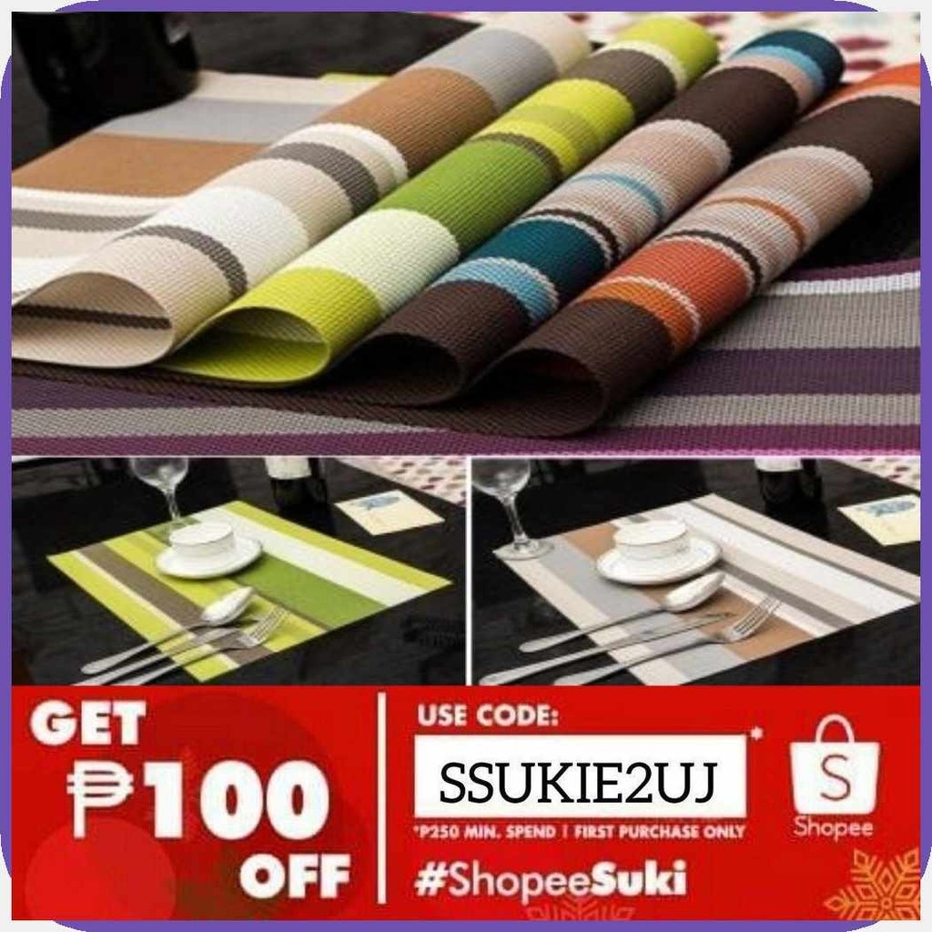 Kitchen-SU:Table/R?Mat*a?PVC)c?Placemat*O?Color*F?Stripes*t?Bar*c ...