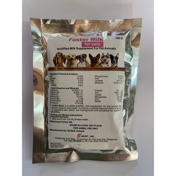 Foster Milk 100g Milk Replacer for Pets Dogs Cat Goats Milk | Shopee ...