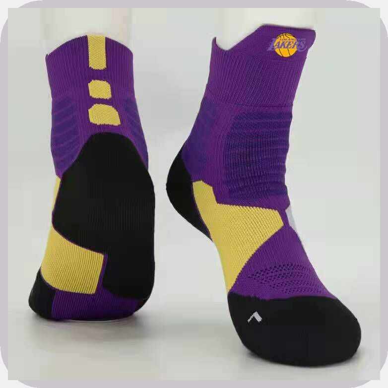 NBA teams elite socks Lakers basketball socks mid cut socks athletes ...