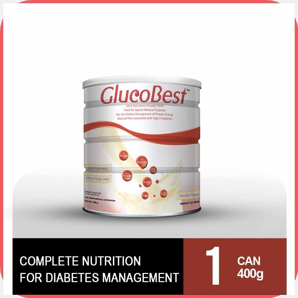Glucobest Vanilla 400g Can (For Diabetes Nutrition) - Milk Powder for ...