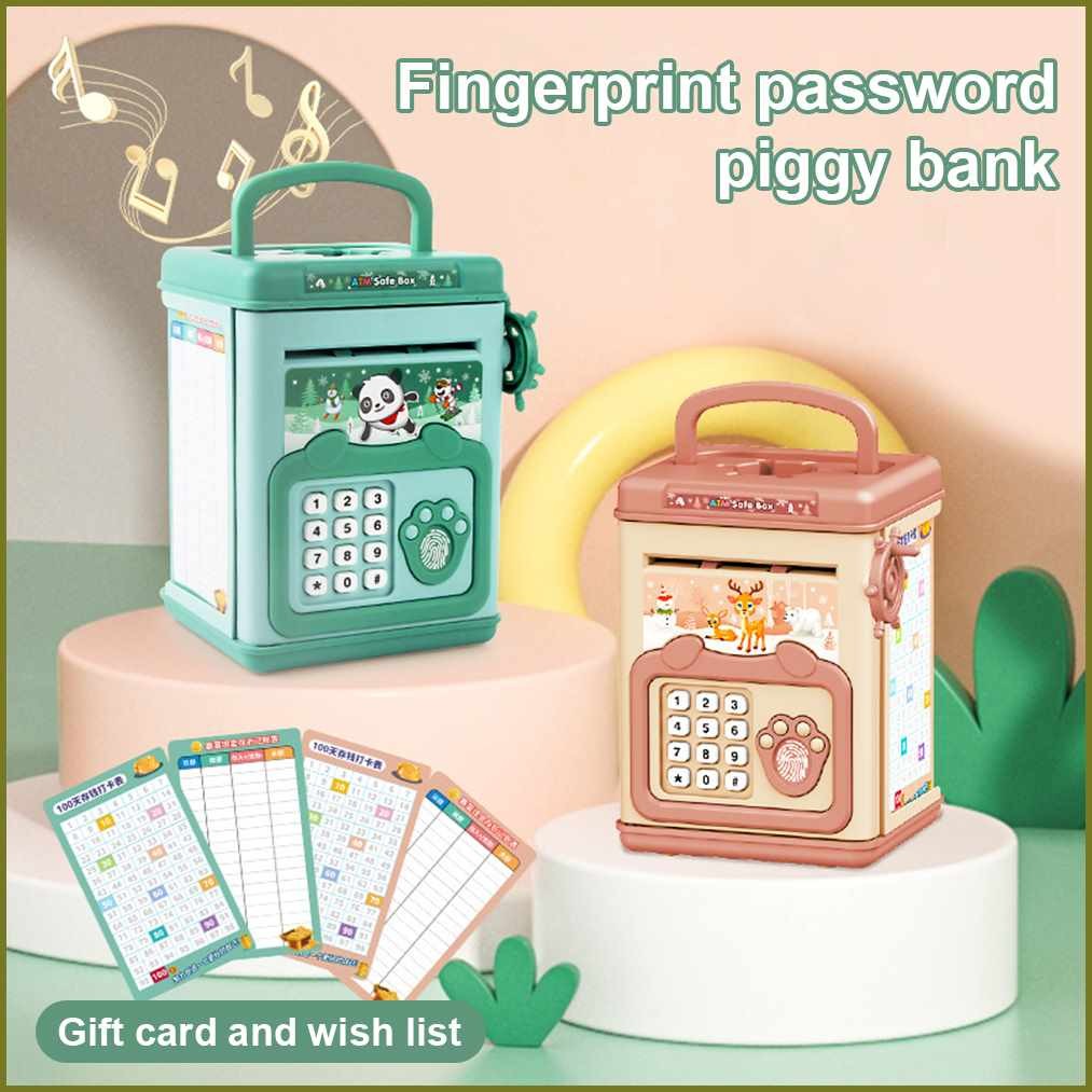 Electronic coin bank savings machine bank cartoon character money atm ...