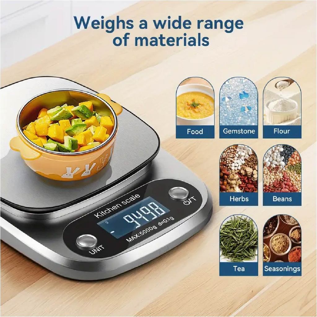 Digital Food Scale Digital Weighing Scale for Food 3/5/10kg Kitchen ...