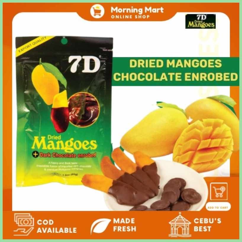 7D Dried Mangoes Chocolate Enrobed 80g | Cebu Dried Mangoes with ...