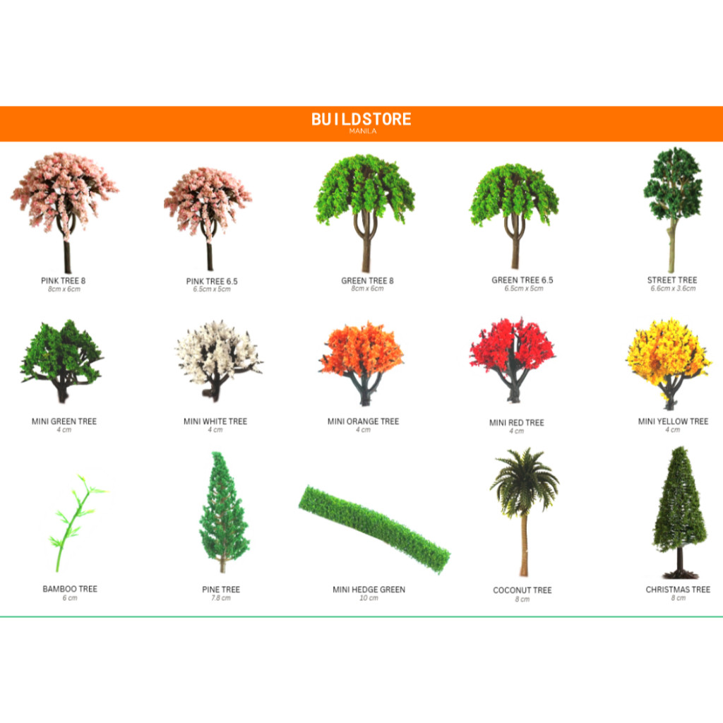 8cm 6cm 4cm Miniature Trees for DIY Miniatures, Architecture Models and ...