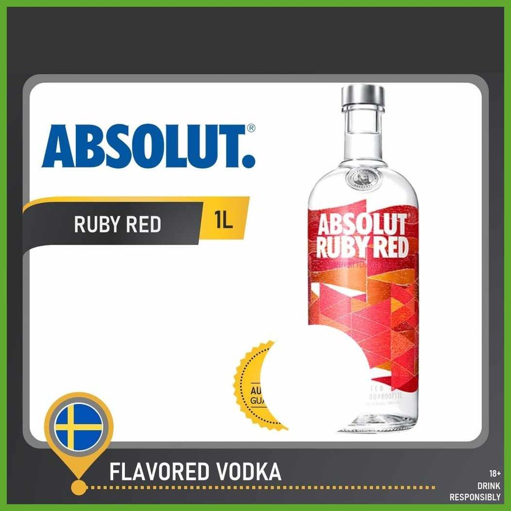 Absolut Ruby Red Vodka 1L | Shopee Philippines