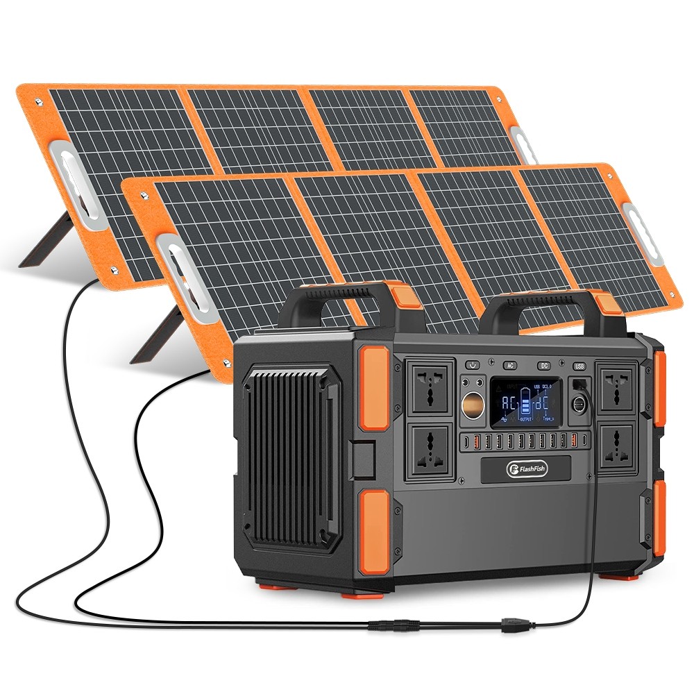 Flashfish F132 Power Station 1000W/1048Wh Portable Solar Power ...