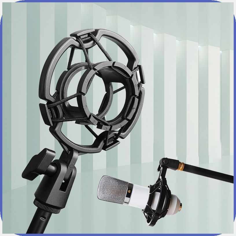 Microphone ShockMount Suspension Studio Recording Microphone Stand ...