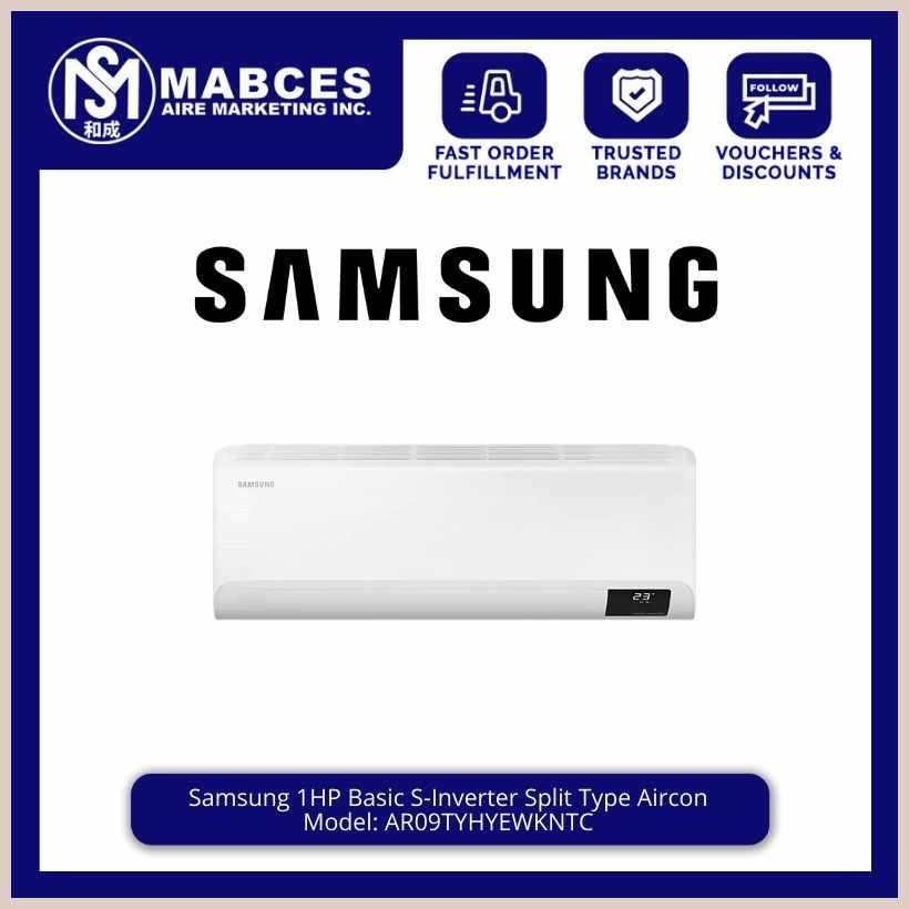 Samsung 1HP Basic S-Inverter Split Type Aircon AR09TYHYEWKNTC ...