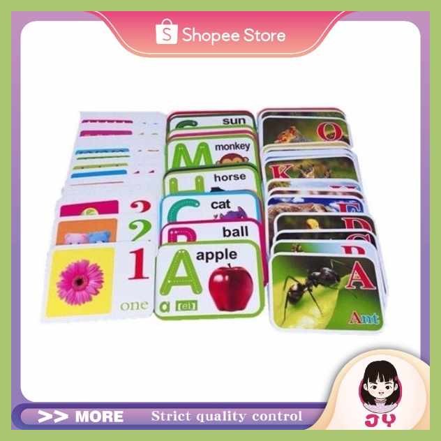 ★JY★Kids Educational Flashcards 28pcs ABC number fruit transportation ...