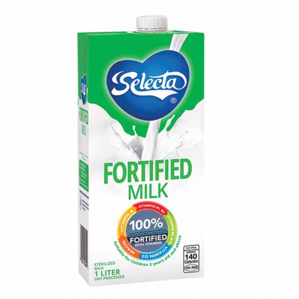 Selecta 100% Fortified Milk With Vitamins Uht Processed 1 Liter ...