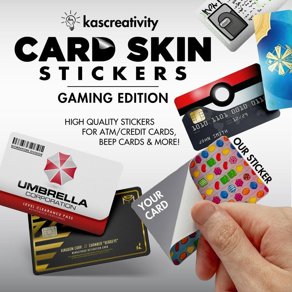 GAMING Card Skin Stickers (for ATM, Credit Debit,+sy Beep+vS@Cards,;VZ ...