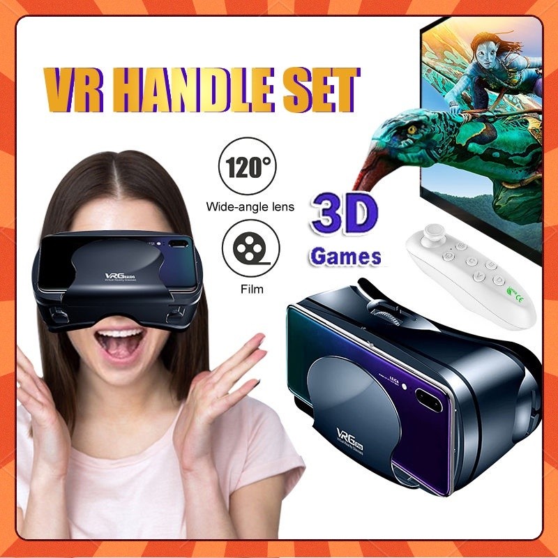 VR Box 3D With VR Controller 360° Virtual Reality Glasses VR Case Box ...