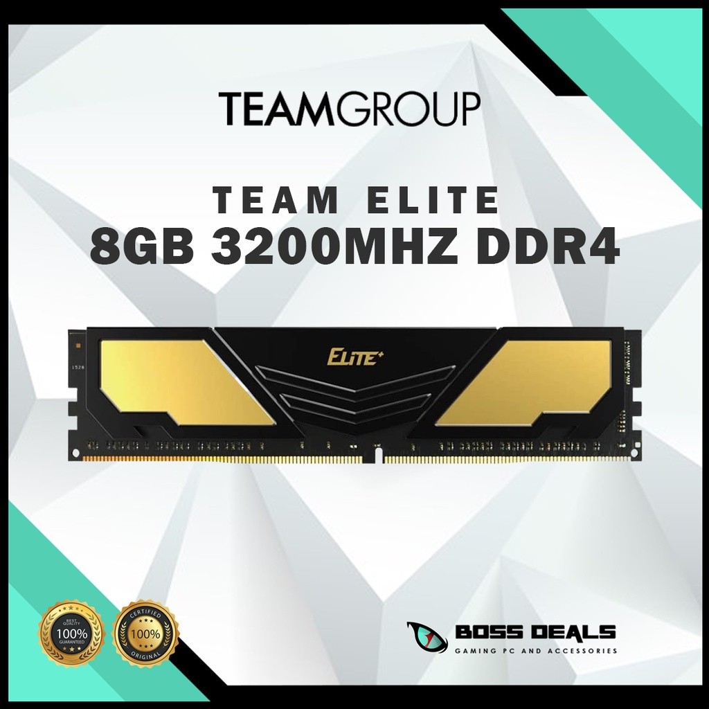 TEAM ELITE PLUS 8GB 3200MHZ DDR4 RAM SINGLE DESKTOP MEMORY | Shopee ...