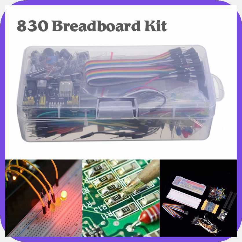 Electronic Fun Kit Bundle with 830-point Breadboard Cable Resistor ...