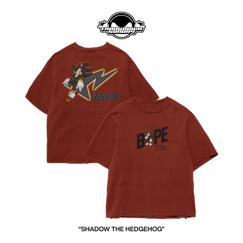 Shadow The Hedgehog Y2K Teracotta Oversized Tee | Shopee Philippines