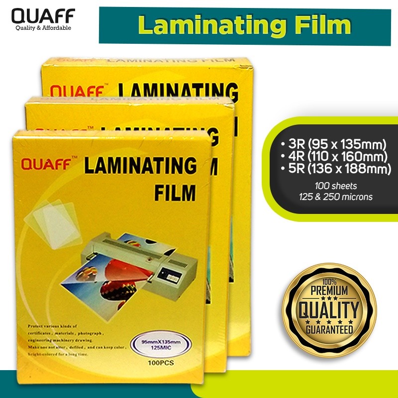 3R | 4R | 5R Size QUAFF Laminating Film Hot Lamination Process ...