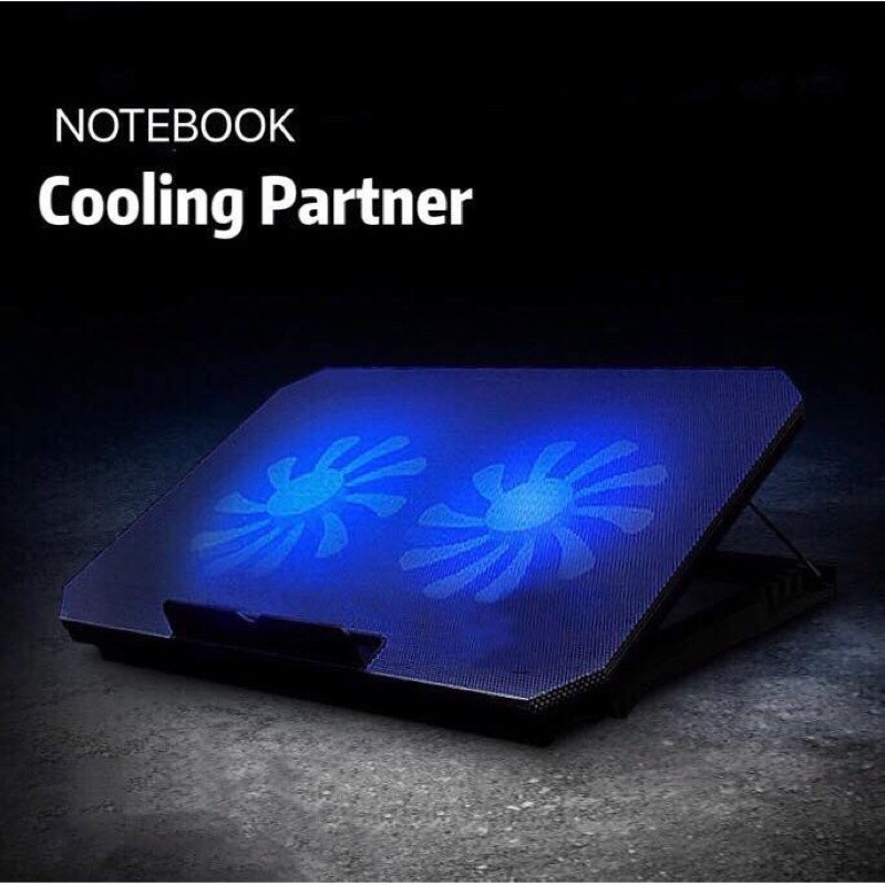 Dual Fan Notebook Cooling Partner Heavy Duty Cooler Pad For 14”-17 ...